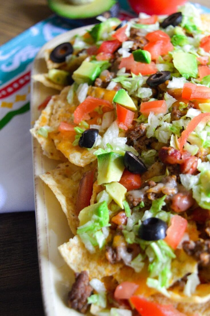 Easy To Make Fully Loaded Spanish Nachos - Latina Mom Meals