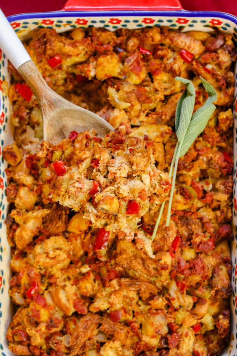 Chorizo Stuffing with Sweet Plantains | Latina Mom Meals