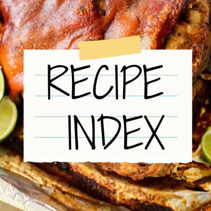 Recipe Index - Latina Mom Meals